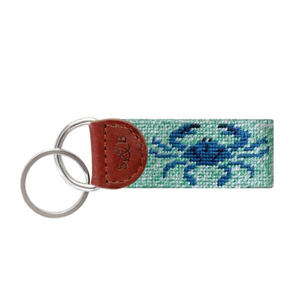 Blue Crab Key Fob - Mint – Kiawah River Finery